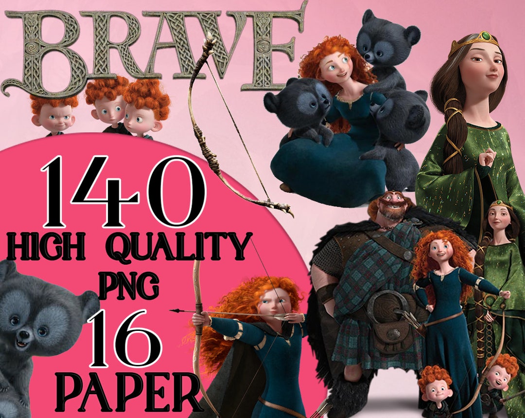 Brave Bundle,brave Clipart,brave Digital,merida Paper,merida Png,merida ...