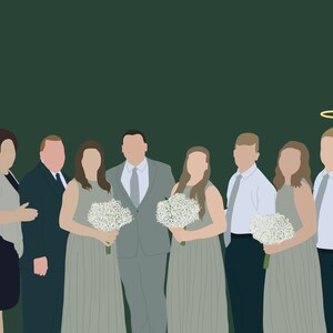 DIGITAL Portrait Faceless Wedding Portrait | Minimalist Wedding ...