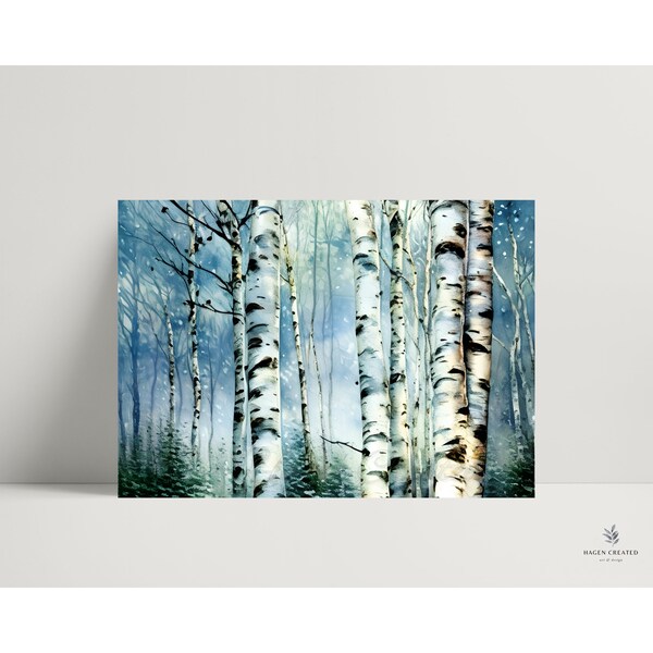 Birch Tree Art - Etsy