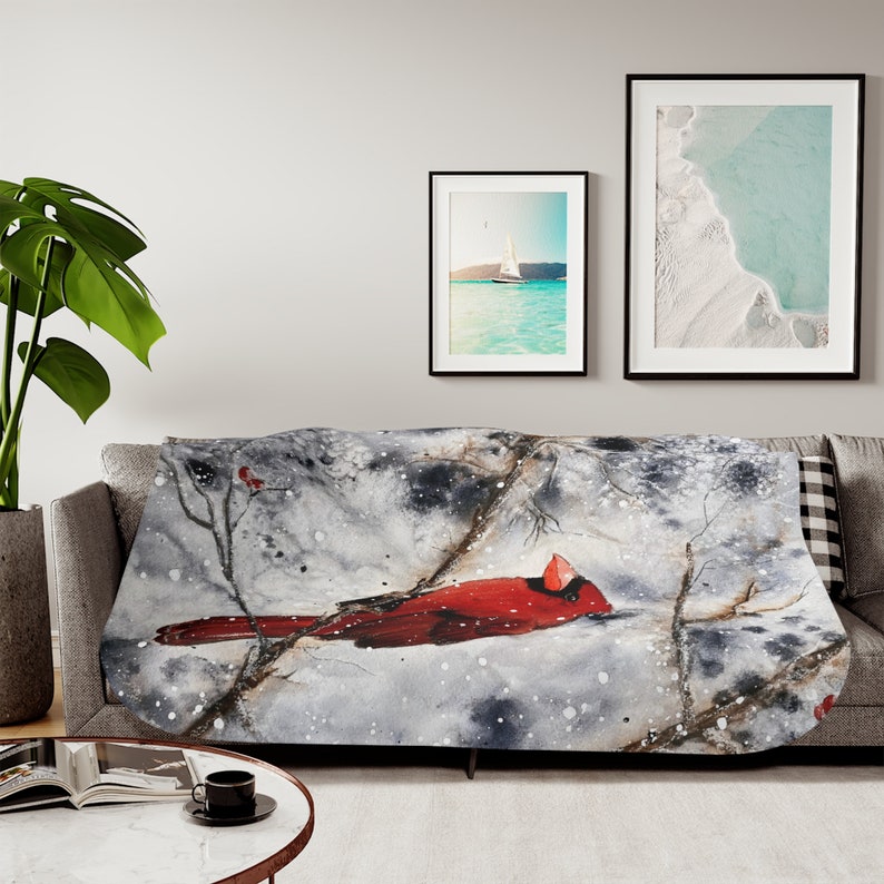 Cardinal Throw Blanket for Couch Winter Throw Blanket Loss - Etsy