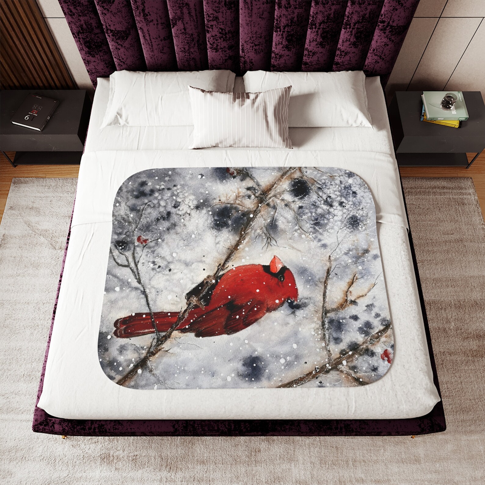 Cardinal Throw Blanket for Couch Winter Throw Blanket Loss - Etsy