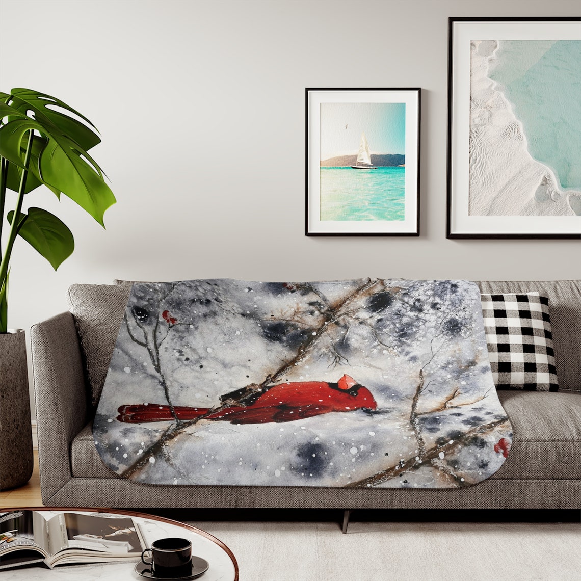 Cardinal Throw Blanket for Couch Winter Throw Blanket Loss - Etsy