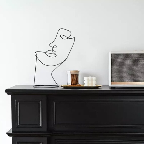 Abstract Metal Figure Face - Etsy