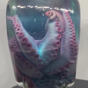 Octopus Wet Specimen in Glass Heart Jar, Bubblegum Range Stained ...