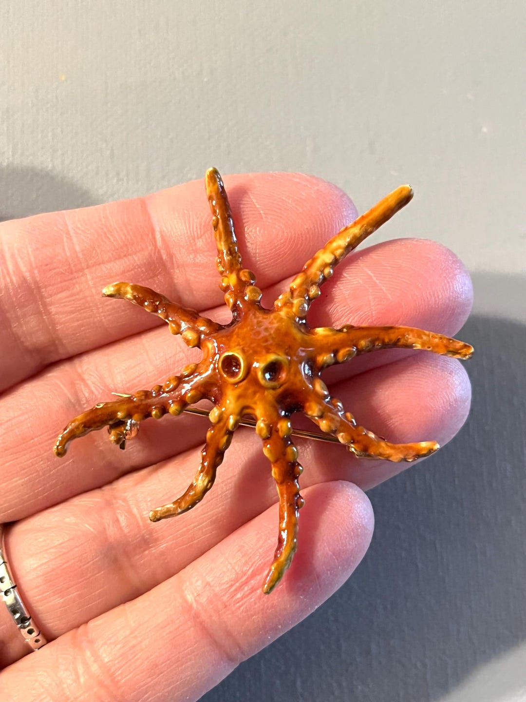 Vintage Enamel Octopus Pin/brooch. 2” - Etsy