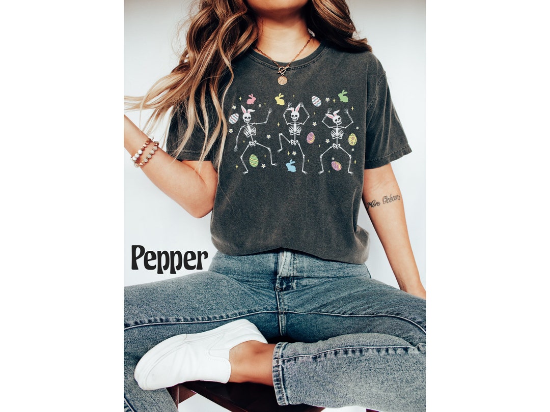 Comfort Colors® Easter Dancing Skeletons Shirt, Skeleton Easter T-shirt ...