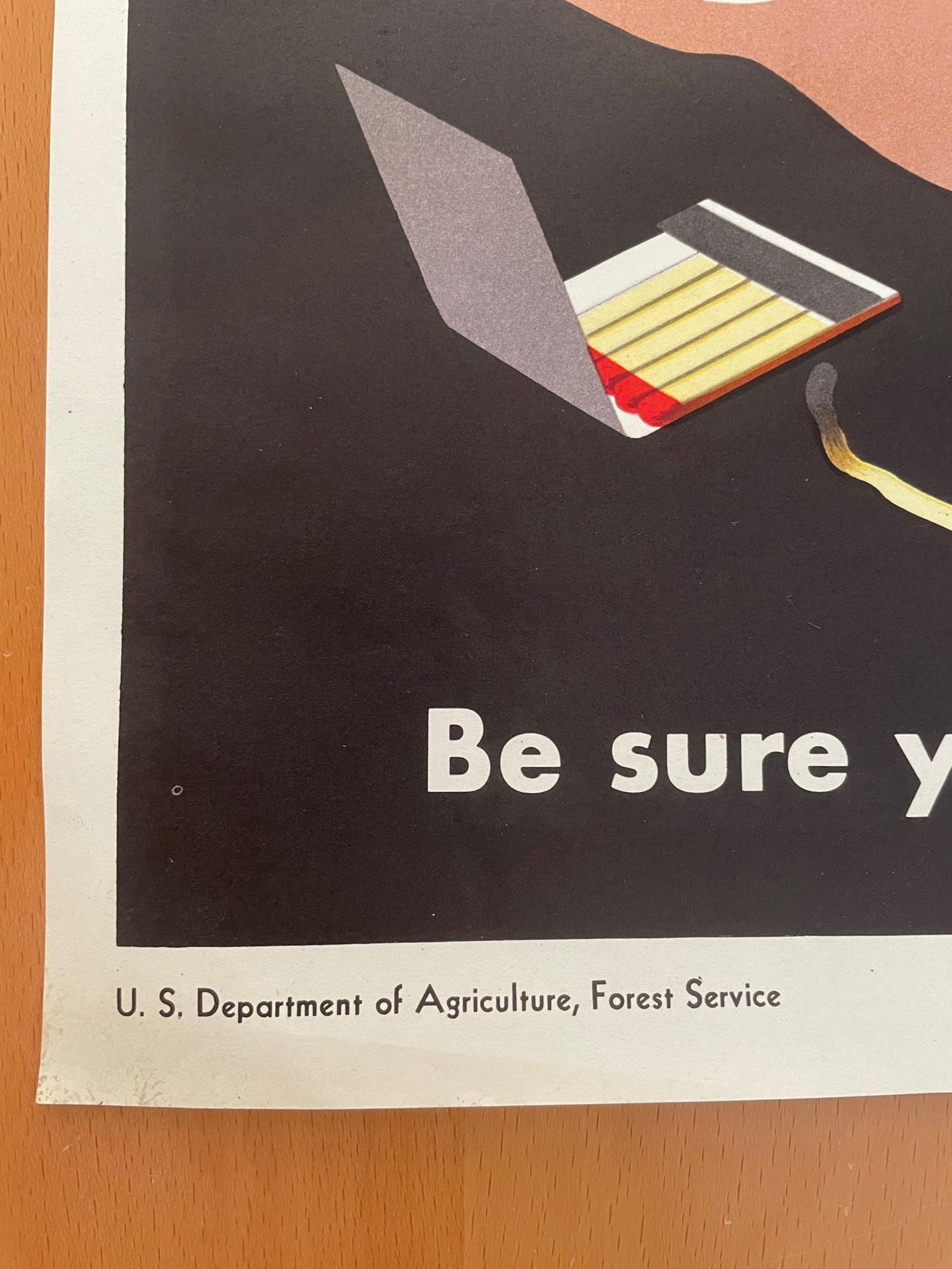 Rare Original 1945 WWII WW2 War Poster Forest Fire Prevention USDA ...