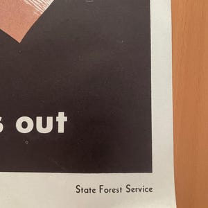 Rare Original 1945 WWII WW2 War Poster Forest Fire Prevention USDA ...