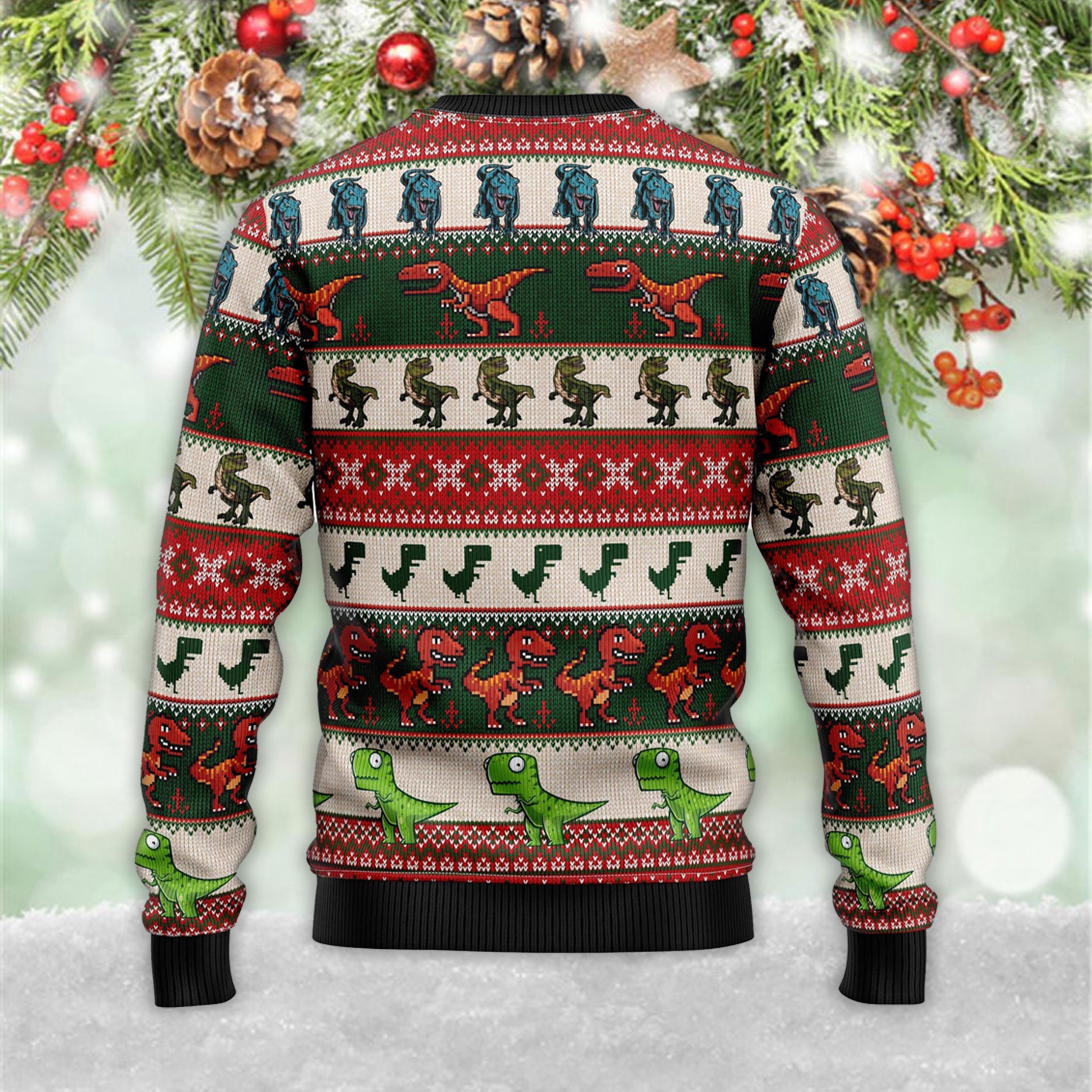 Christmas Tree Rex Xmas Jumper Holiday 3D Sweater sold by Jamie Kelly ...