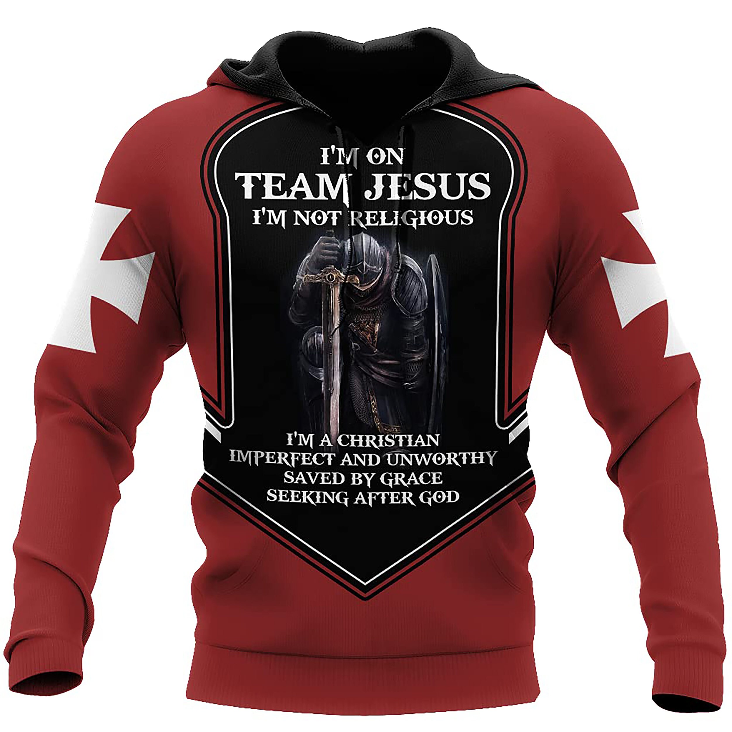 Christian Jesus Team Jesus 3D Pullover Hoodie Designed & Sold By ...