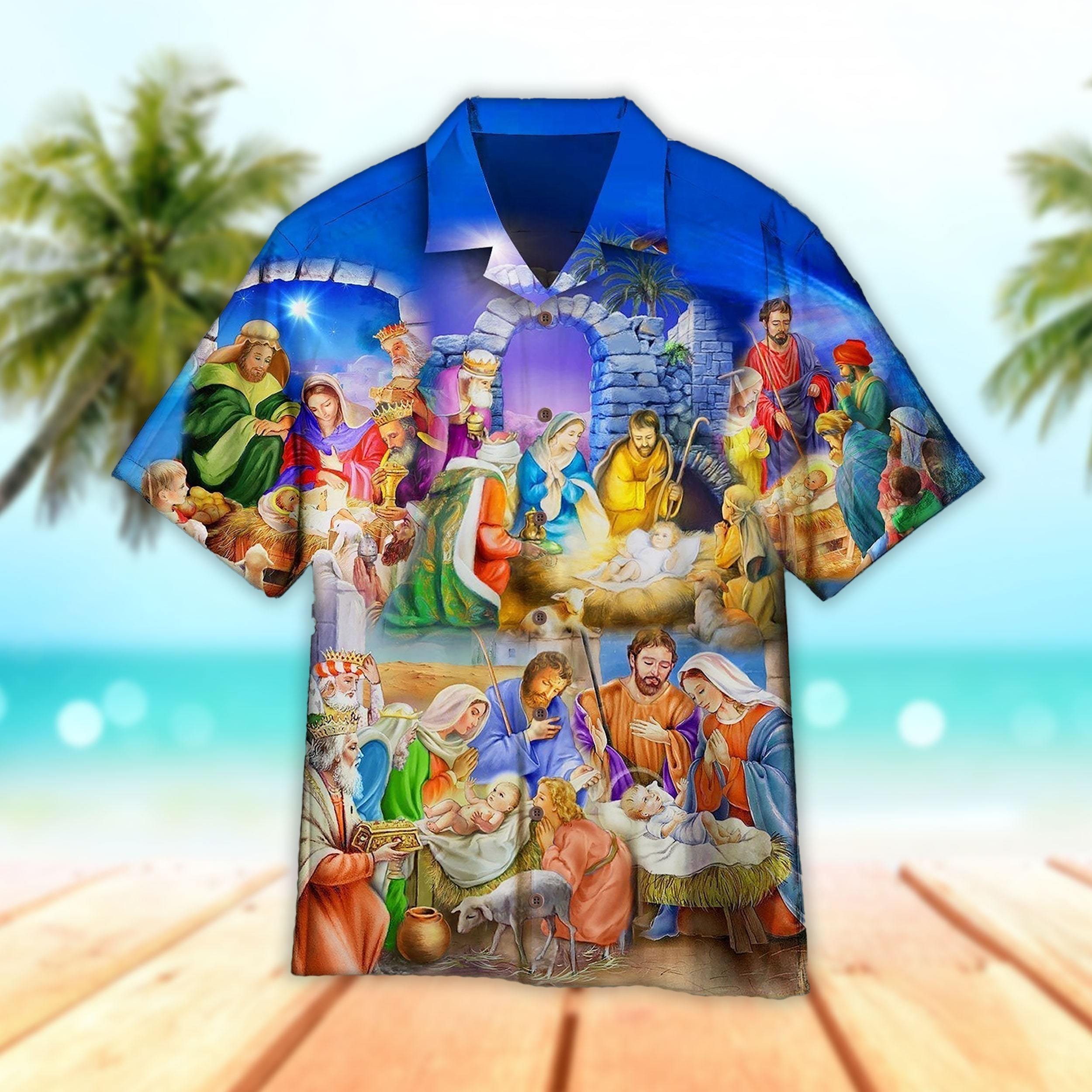 Nativity Christmas Birth Of Jesus Aloha Hawaiian Shirt sold by Classy ...