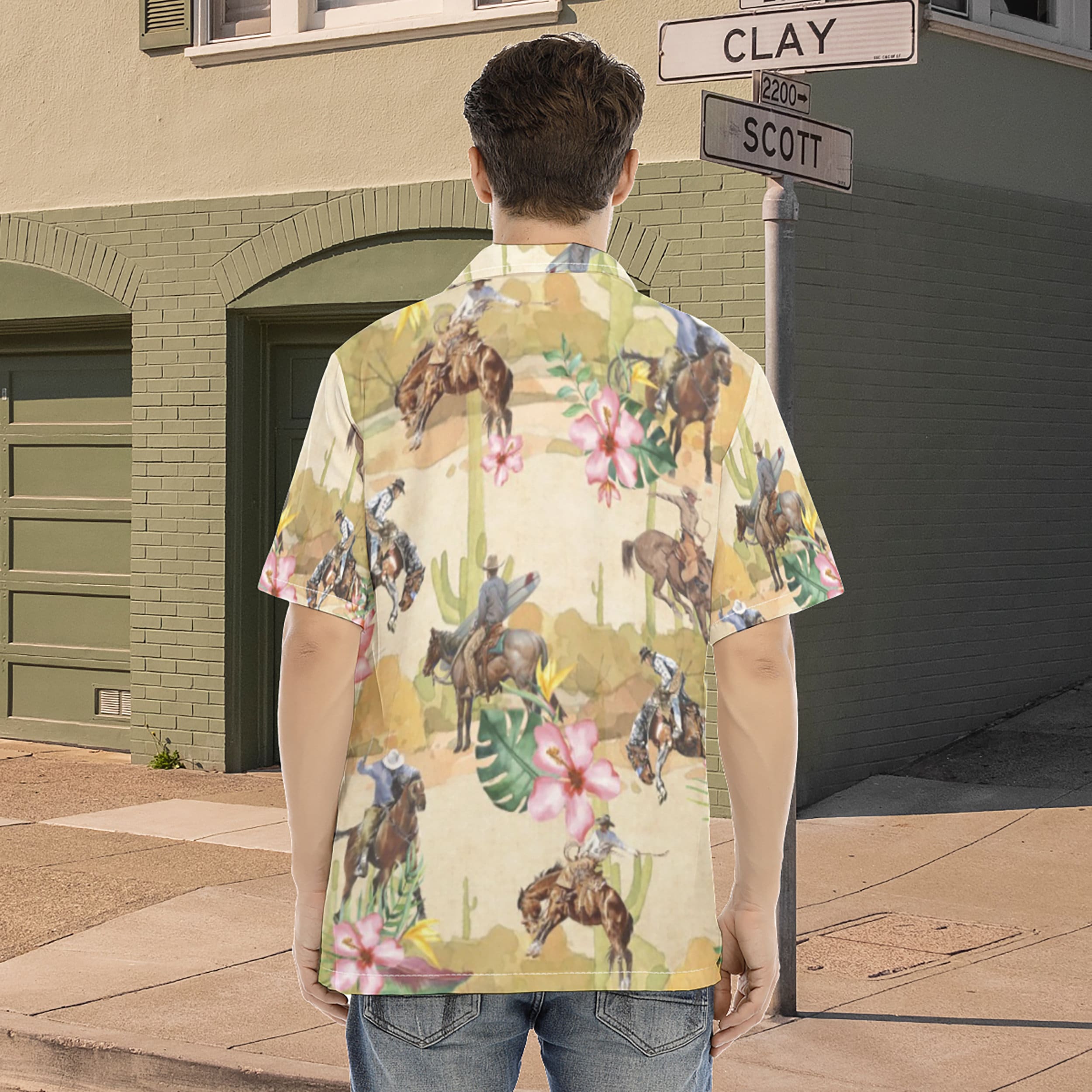 Cowboy Vintage Western Casual Hawaiian Shirt, Aloha Hawaiian Shirts ...