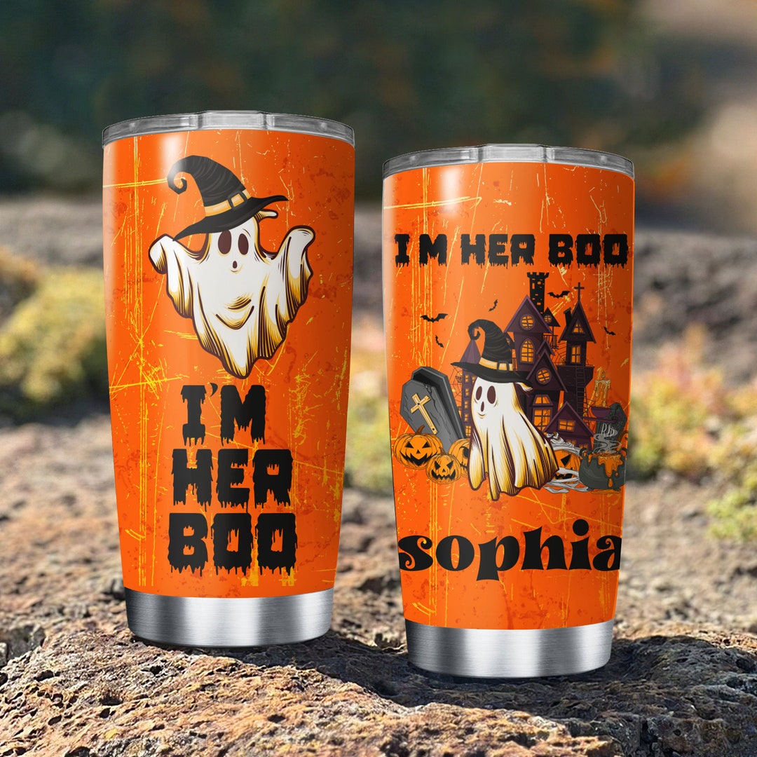 Custom 3D Halloween Spooky Boo Stainless Steel Tumbler - Etsy