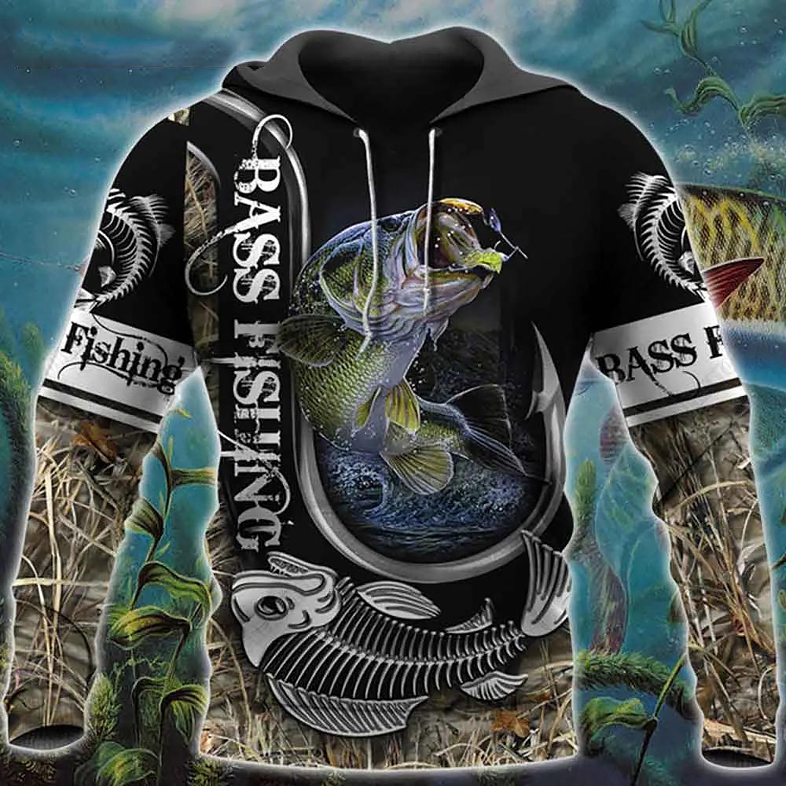 Bass Fishing 3D Hoodie Shirt Sweatshirt Pullover Hoodie sold by Arun Kumar | SKU 38382162 ...
