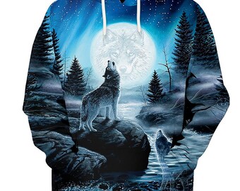 Wolf Galaxy Hoodie - Etsy