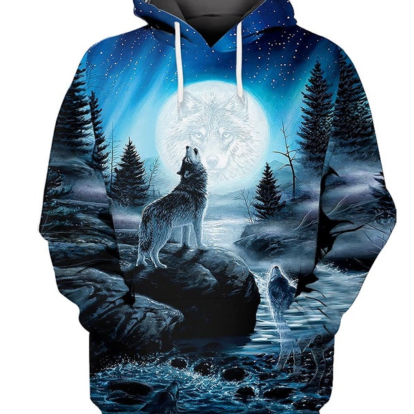 Wolf Sweatshirt - Etsy