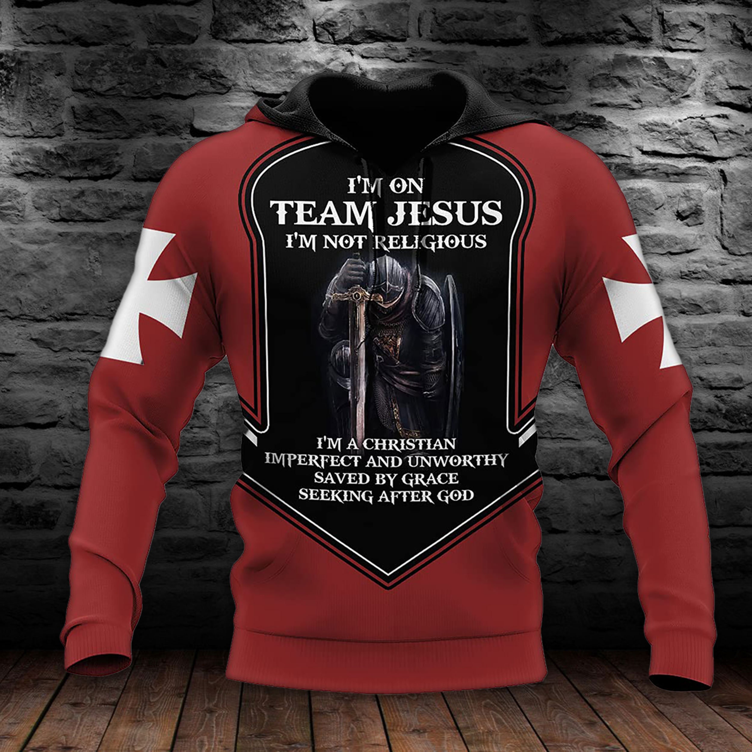 Christian Jesus Team Jesus 3D Pullover Hoodie Designed & Sold By ...