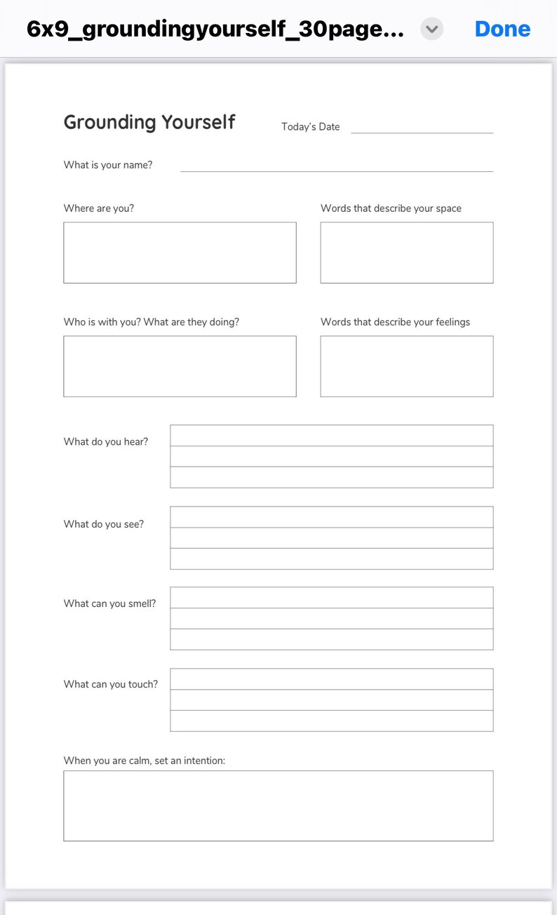 Grounding Yourself Instant Printable Digital Journal -you Will Be ...