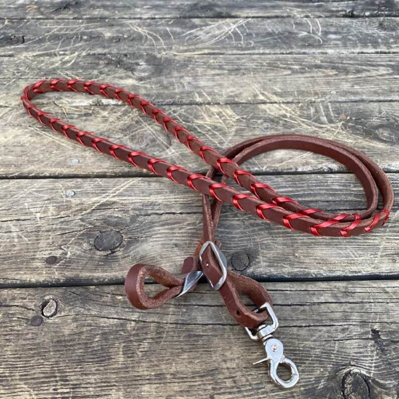 Metallic Red Laced Reins - Etsy