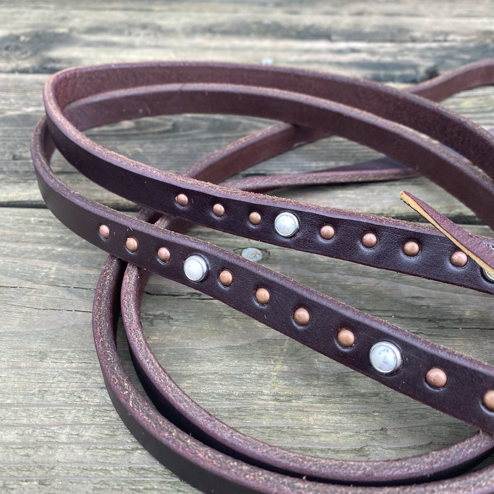 Roping Trail Riding Copper White Horse Reins - Etsy
