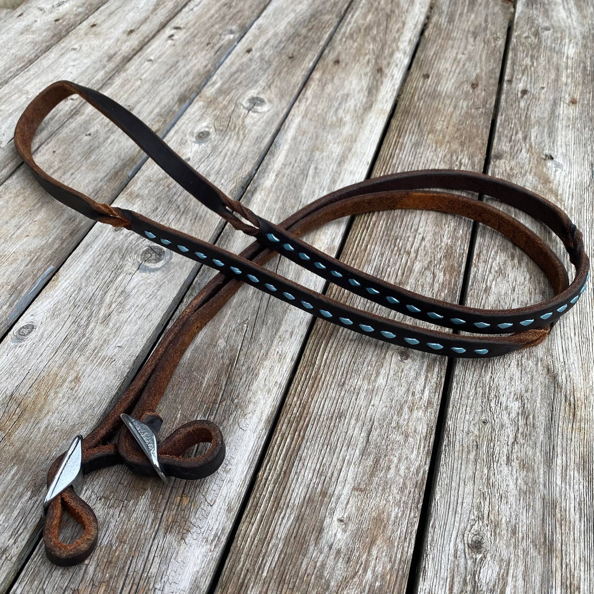 Metallic Turquoise Gaming Barrel Trail Reins - Etsy