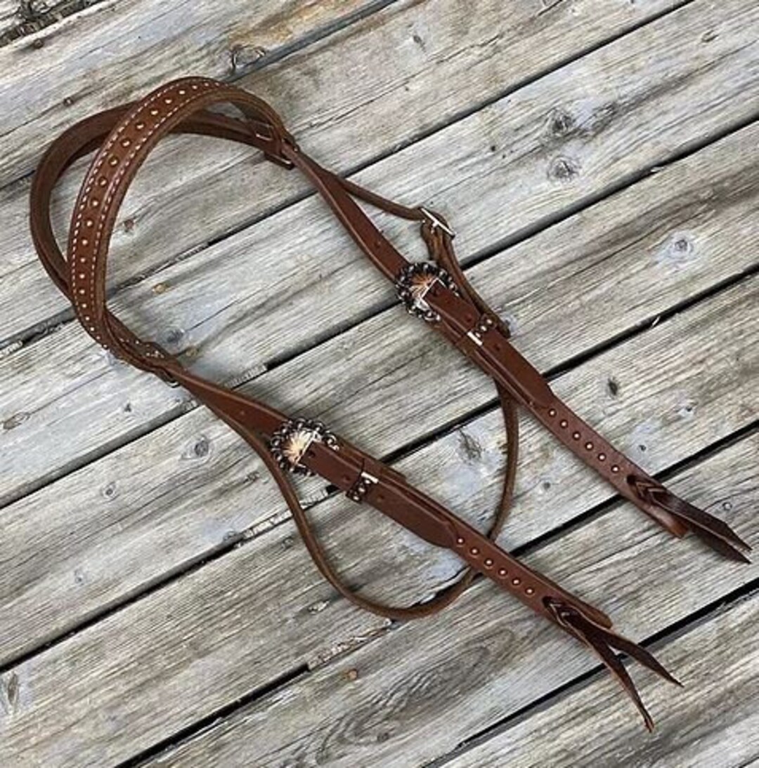 Fancy Bronze Browband Headstall - Etsy