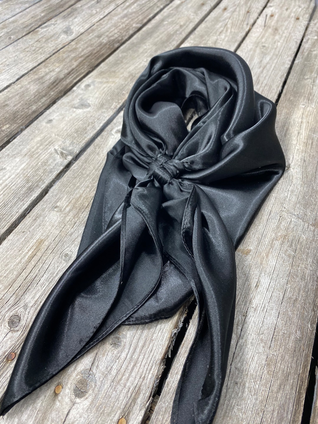 Black Western Cowgirl Cowboy Wild Rag Punchy - Etsy