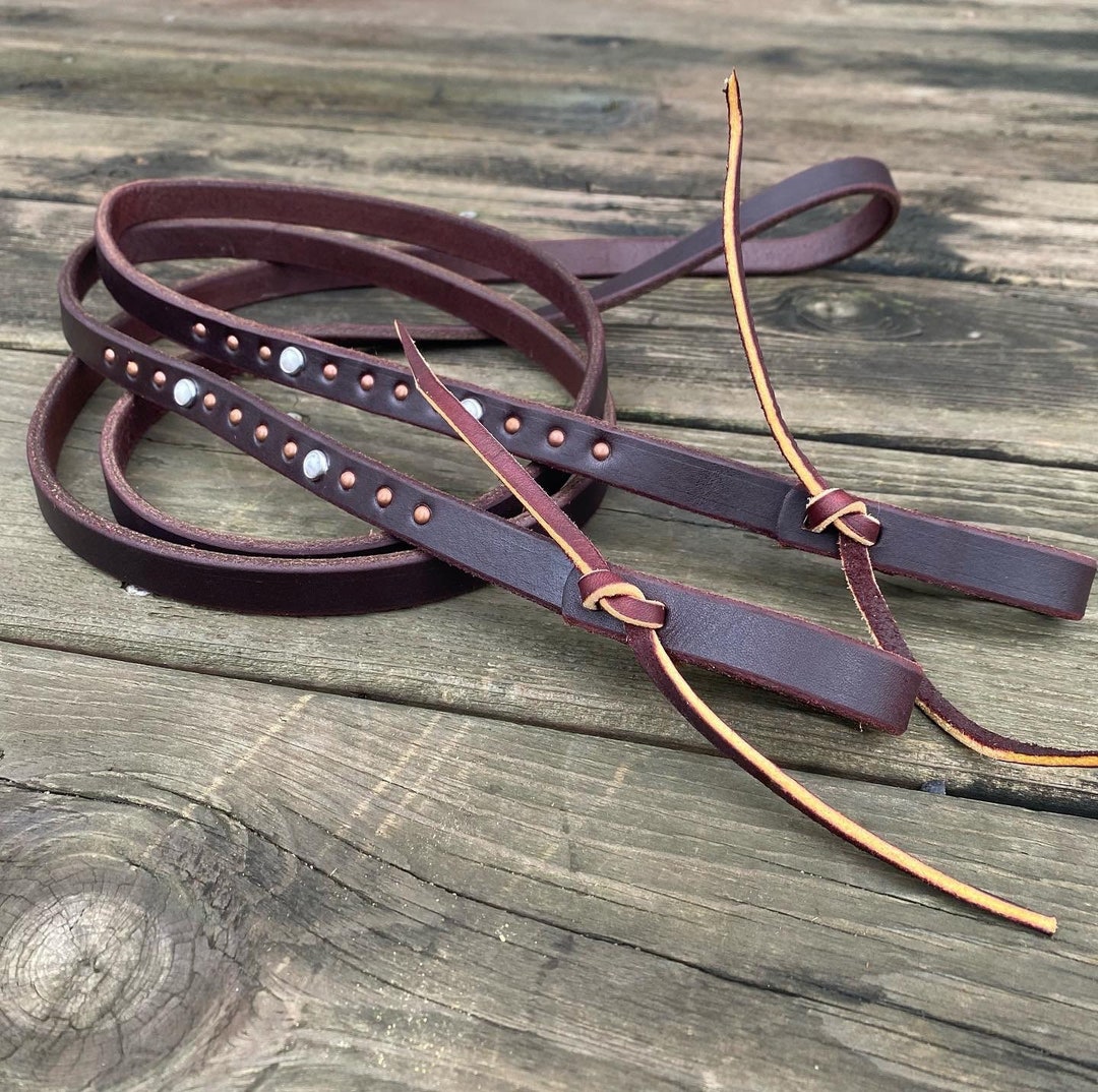 Roping Trail Riding Copper White Horse Reins - Etsy