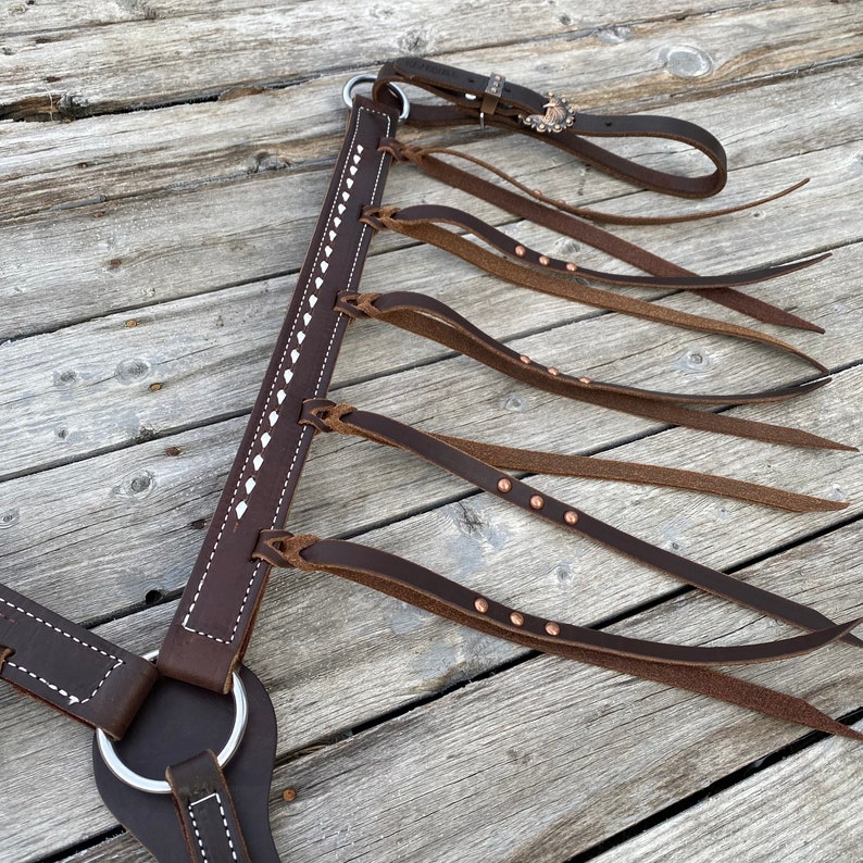 White Buckstitch Fringe Tack Set Quality Butter Soft Harness - Etsy
