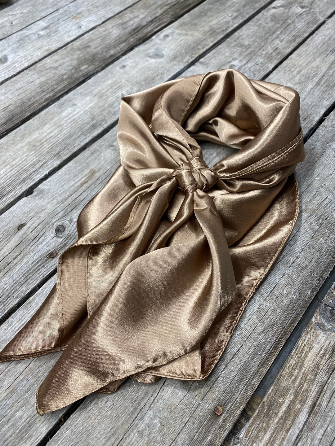 Gold Tan Western Cowgirl Cowboy Wild Rag Punchy - Etsy