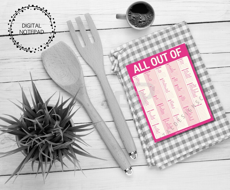 Digital Download Letter Size Note Pad "all Out of " | Notepad for ...