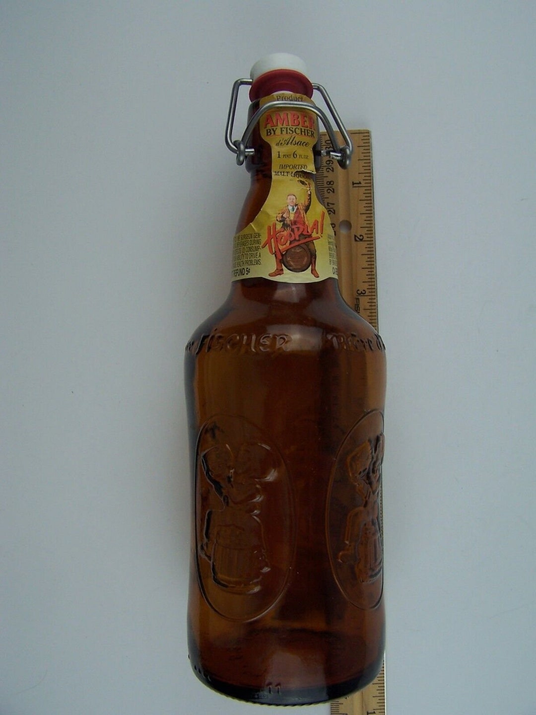 Amber by Fisher Swing Pop-top Cap Beer Growler Bottle Empty France - Etsy