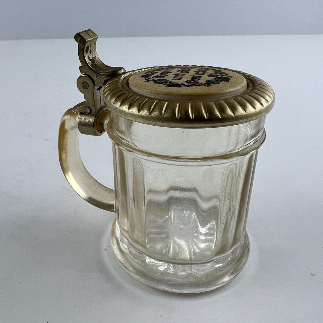 BMF Schnapskrugerl Original Hops and Malt Mini Stein Lidded Shot Glass ...