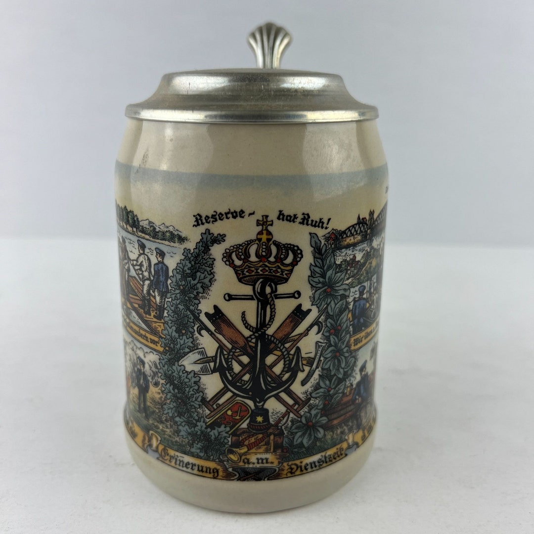 Bavarian Commemorative Beer Stein Made in Germany 95% Pewter Lid ...
