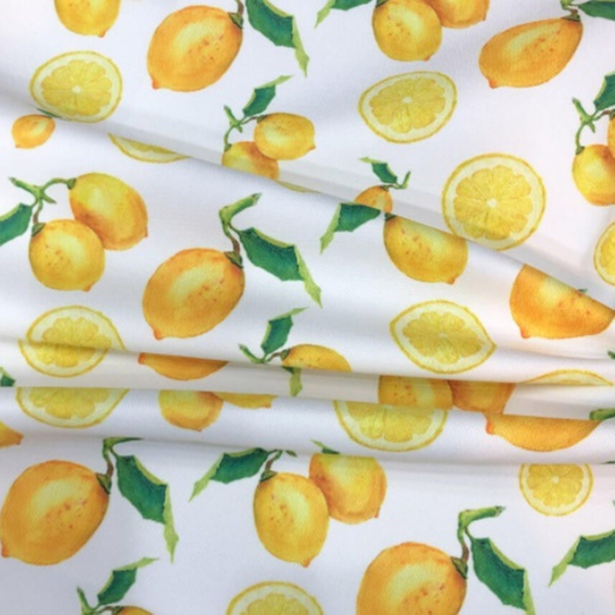 Lemon Pattern Fabric /Digital Printed | Etsy