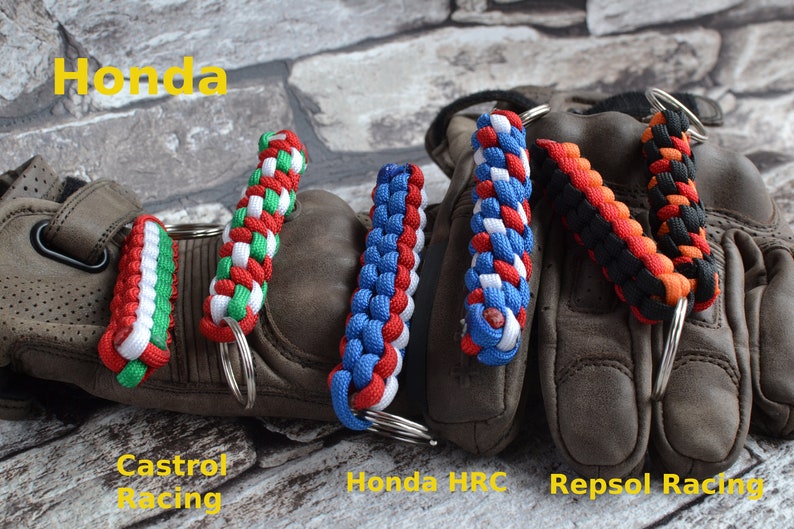 Paracord Motorcycle Keyrings Hand Made to Order Inc.bmw, Ducati,honda ...