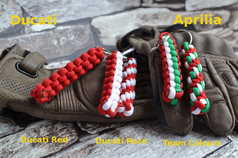 Paracord Motorcycle Keyrings Hand Made to Order Inc.bmw, Ducati,honda ...
