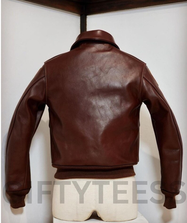 The A2 Flight Jacket-full Grain Cowhide Leather Bomber Jacket, 40s Slim ...