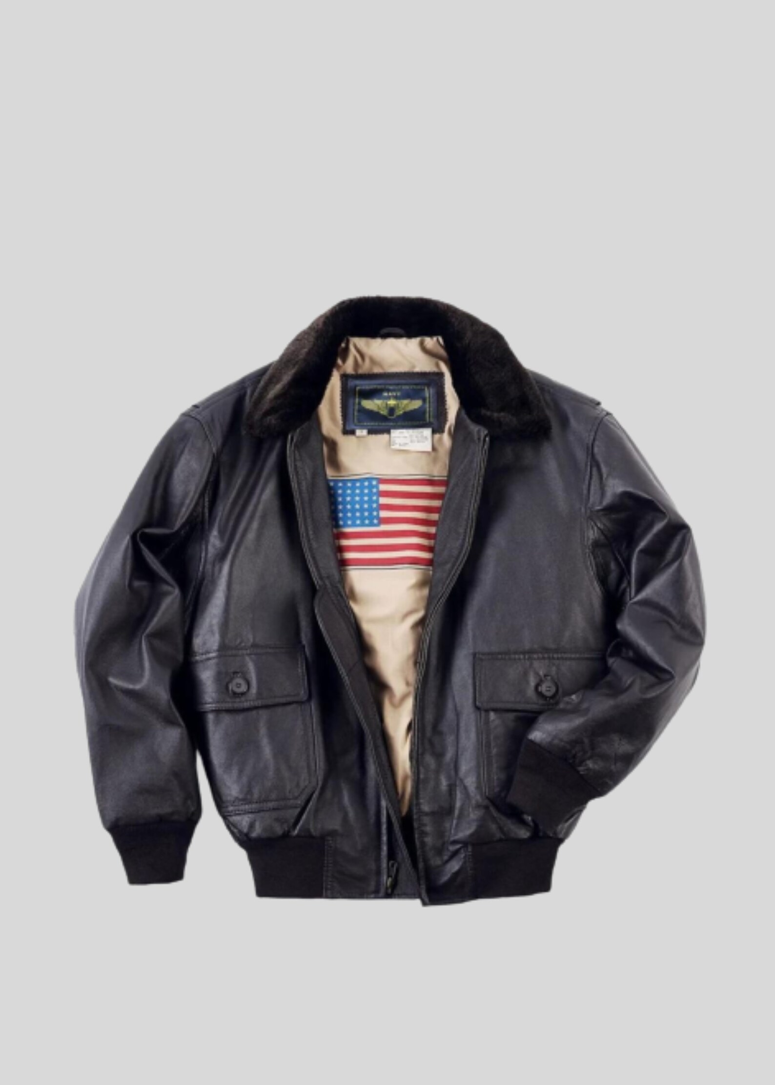 Men's WWII U.S Air Force A2 Leather Flight Bomber Jacket A2 Jacket ...