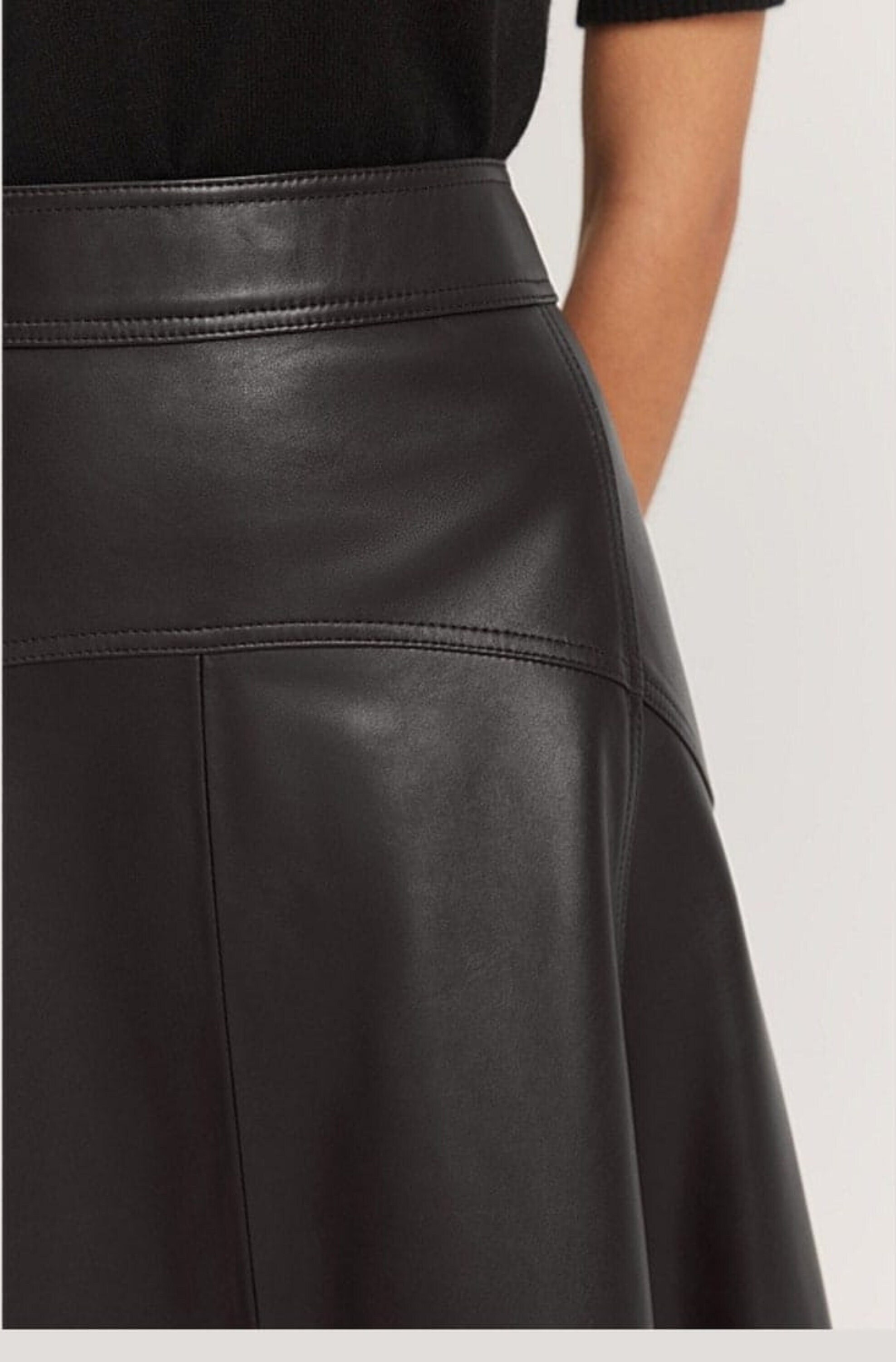 Customized Women's Lambskin Leather Skirt , Leather Skirt , Women's ...