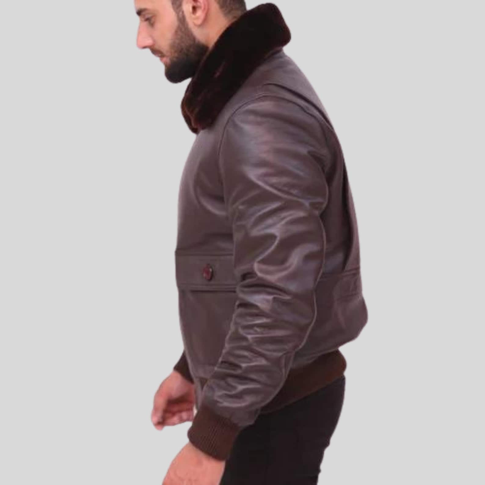 Men's WWII U.S Air Force A2 Leather Flight Bomber Jacket A2 Jacket ...