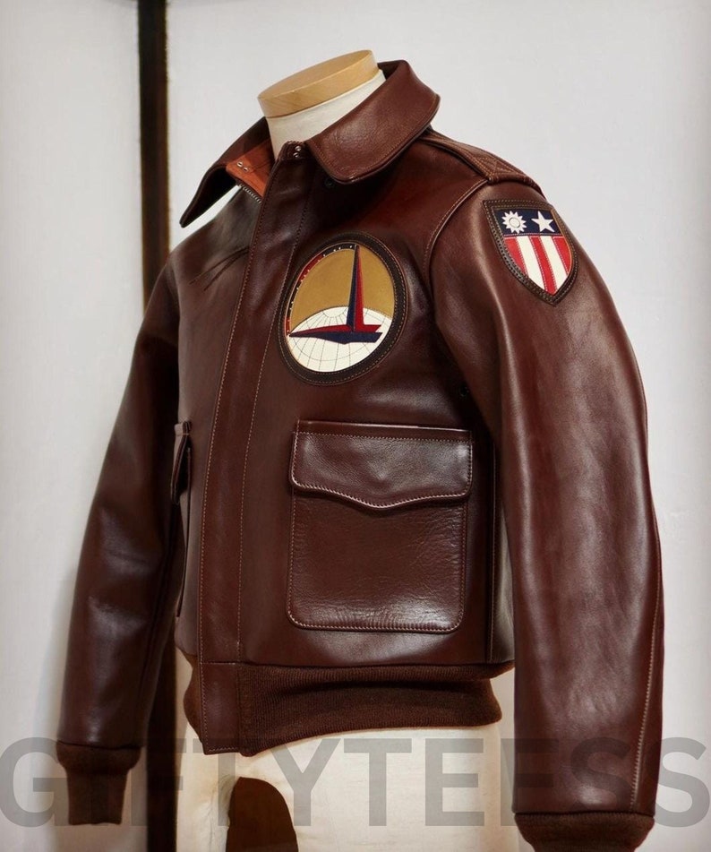 The A2 Flight Jacket-full Grain Cowhide Leather Bomber Jacket, 40s Slim ...