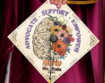 Personalized Social Worker Graduation Cap Topper, Customized Social ...