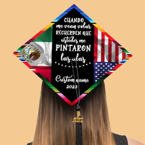 Customized Latina Graduation Cap, Mexican Grad Cap Topper, Handcrafted ...