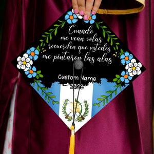 Custom Guatemala Graduation Cap Topper, Latina Grad Cap Topper, Spanish ...