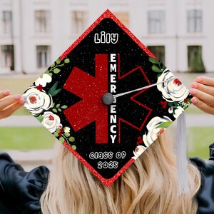 Personalized Emergency Nurse Graduation Cap, Emergency Graduation ...