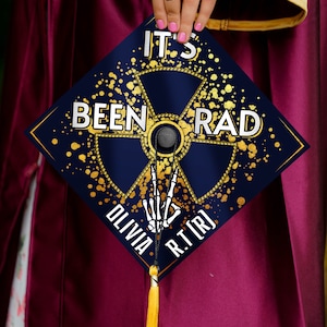 Personalized It's Been Rad Printed Grad Cap Topper, Radiology Grad Cap ...