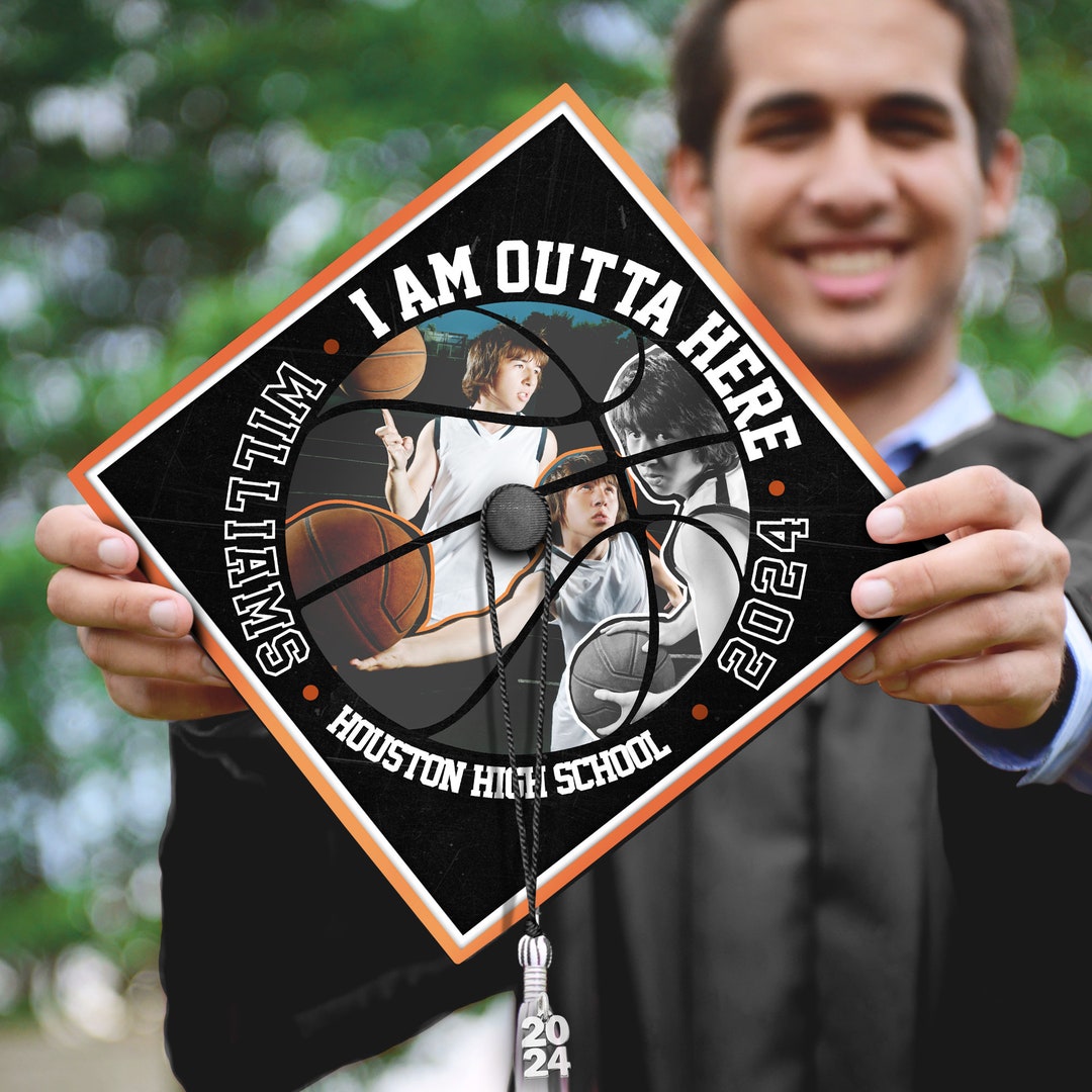 Custom Basketball Senior Graduation Cap Topper, High School Grad Cap ...