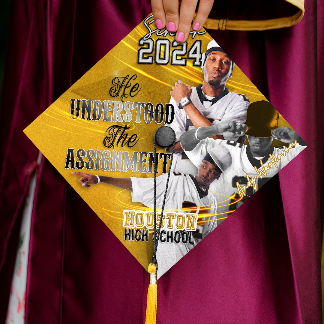 Custom Senior Graduation Cap Topper for Man, High School Boy Grad Cap ...