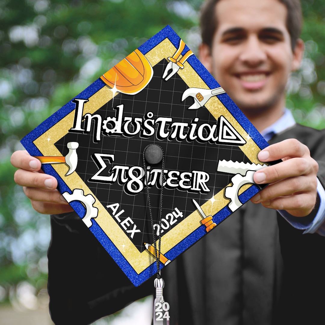 Personalized Engineer Graduation Cap, Industrial Engineer Cap ...